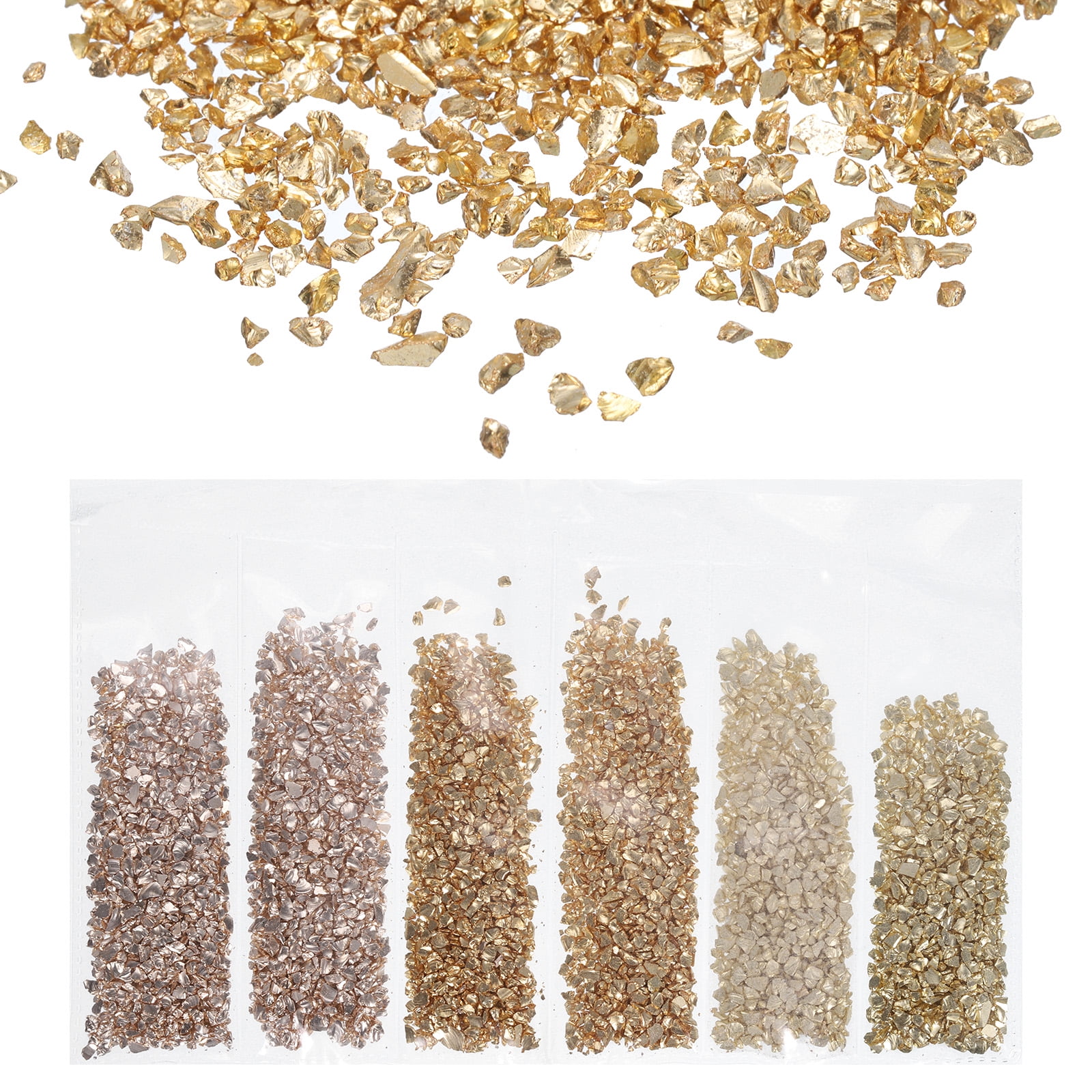 Crushed Glass Chips 1-3mm 3 Colors Irregular Glass Chips for Vase ...