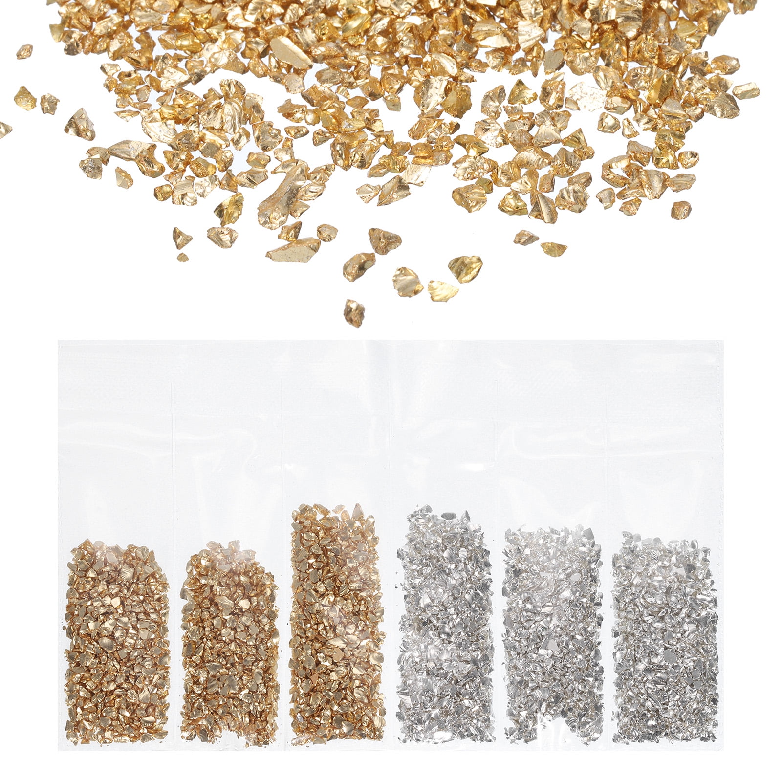 Crushed Glass Chips High Luster 1-3mm Irregular Glass Chips for Craft ...
