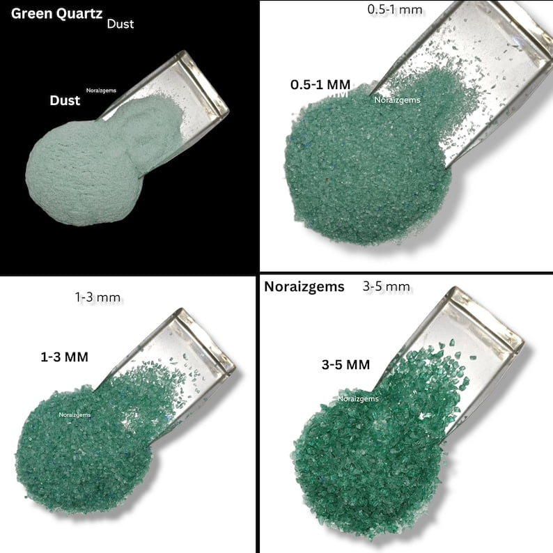 Crushed Green Hydro Quartz Gemstone Coarse All Size and Dust Powder ...