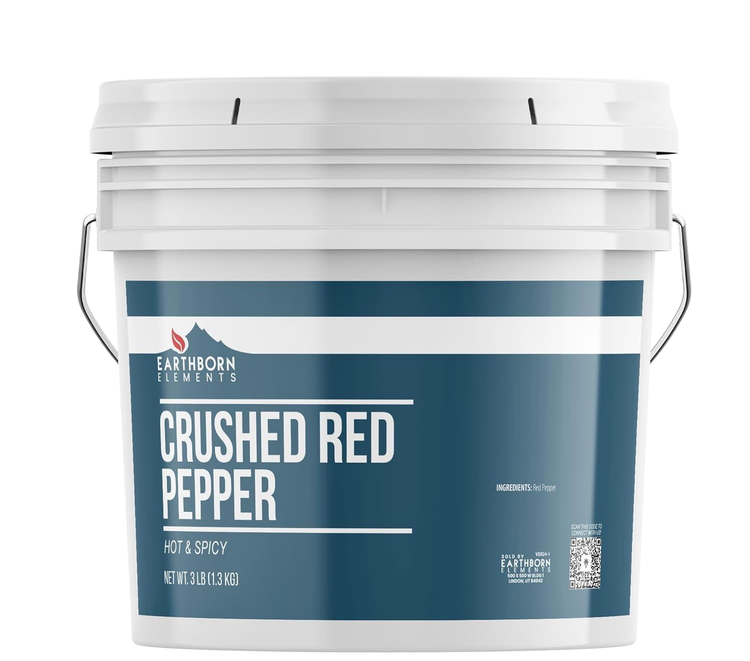 Crushed Red Pepper Flakes 1 Gallon Bucket, Pizza Topping, Hot & Spicy ...