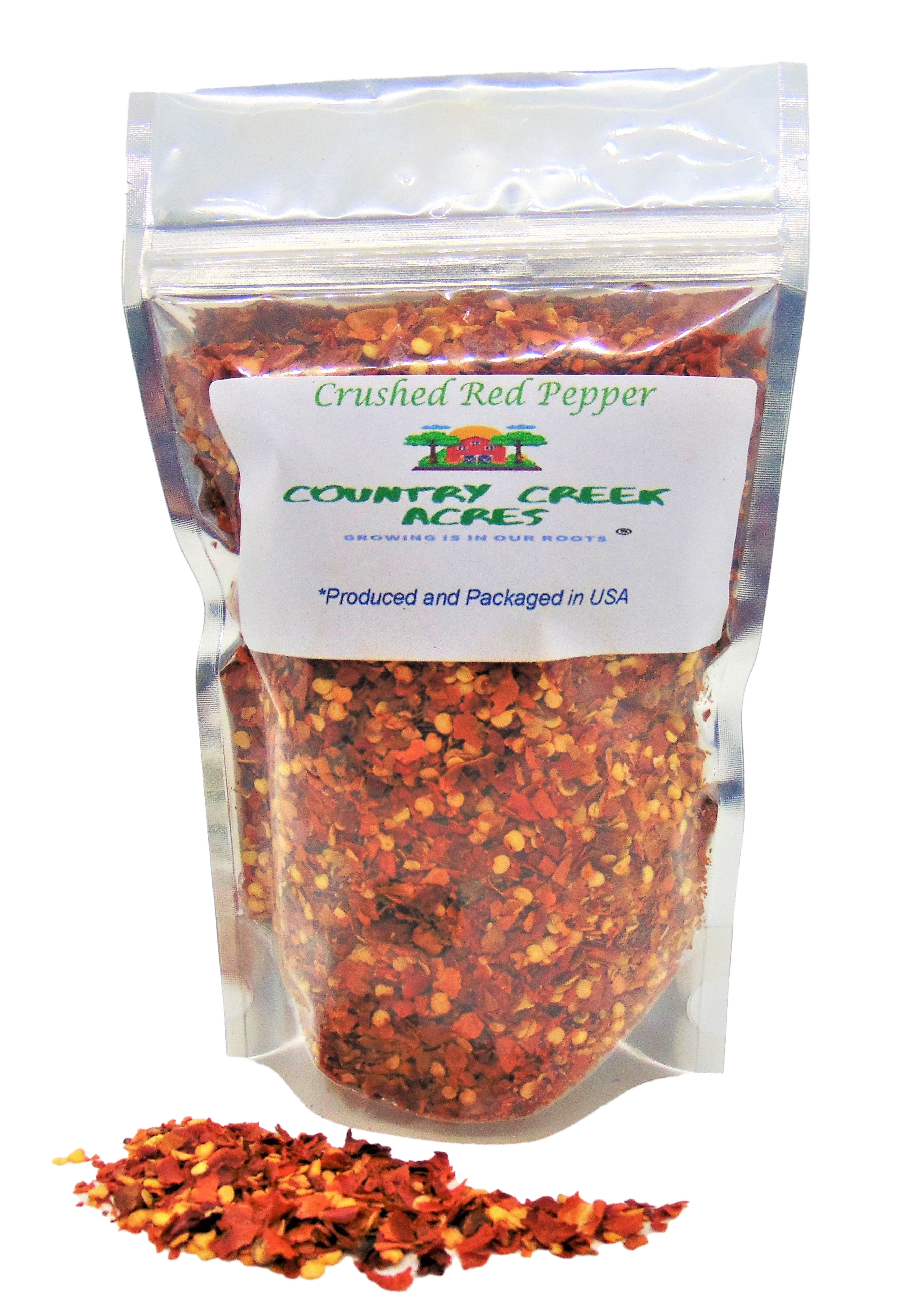 Country Creek Acres Crushed Red Pepper Flakes, 2 oz, Spicy Dried Chili ...
