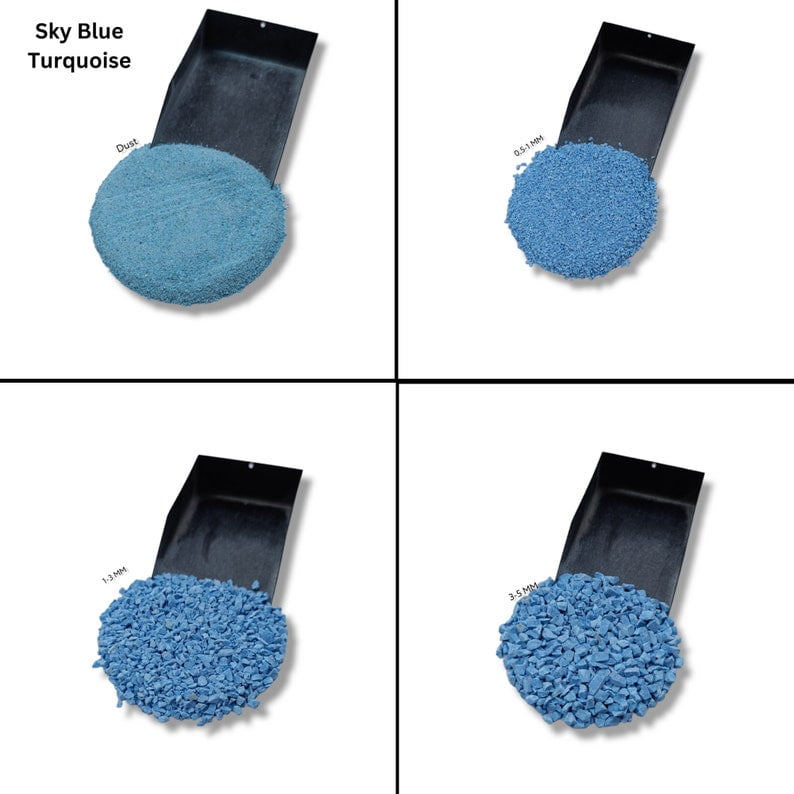 Crushed Sky Blue Turquoise Coarse Gemstone Powder All Size Stone ...