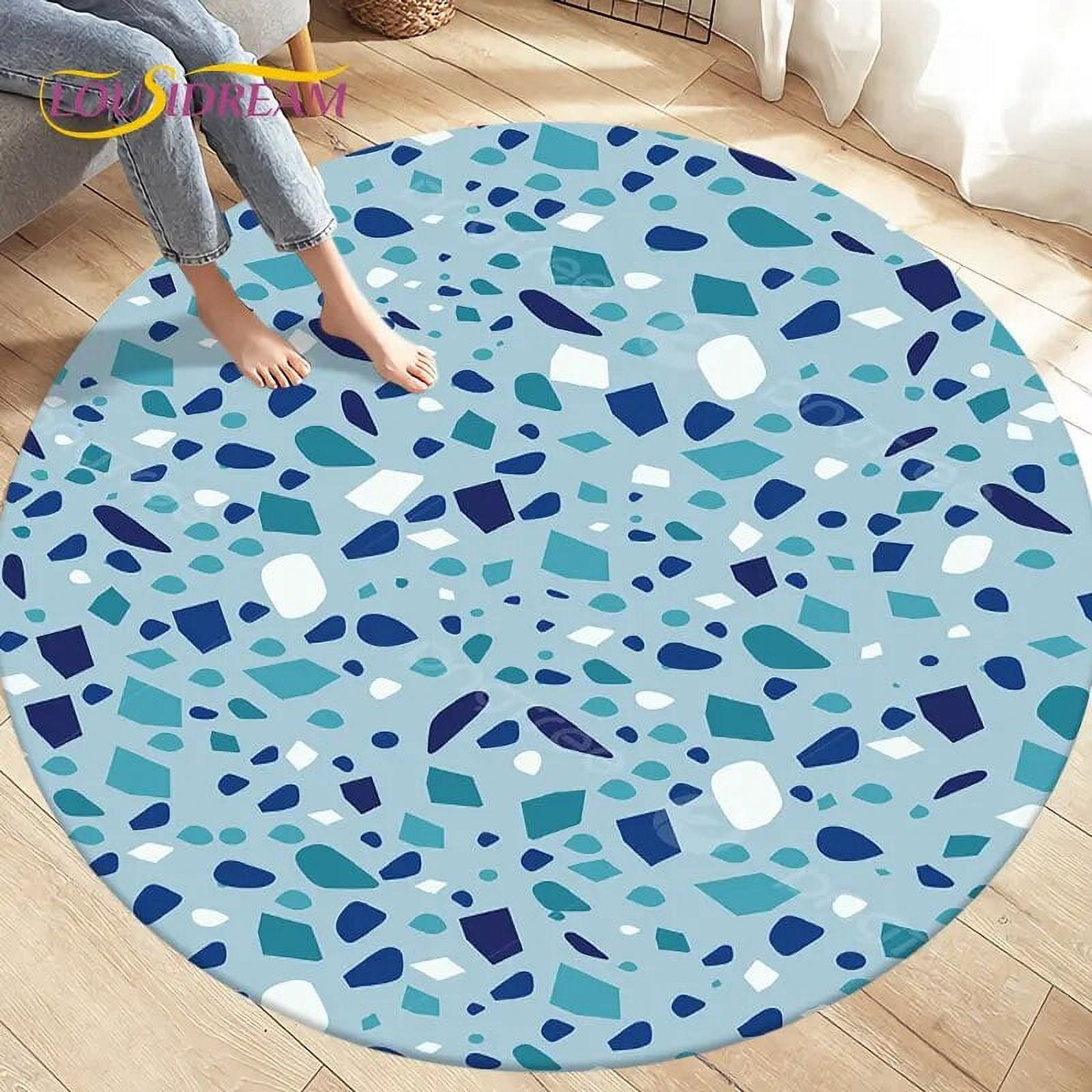 Crushed St Path Colour Gravel Round Area Rug Circle Carpet Rug for ...