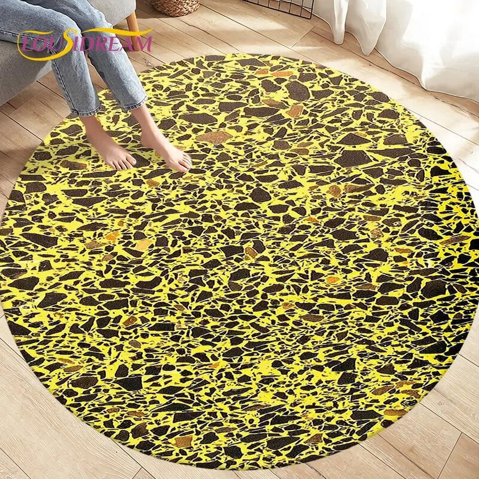 Crushed St Path Colour Gravel Round Area Rug Circle Carpet Rug for ...