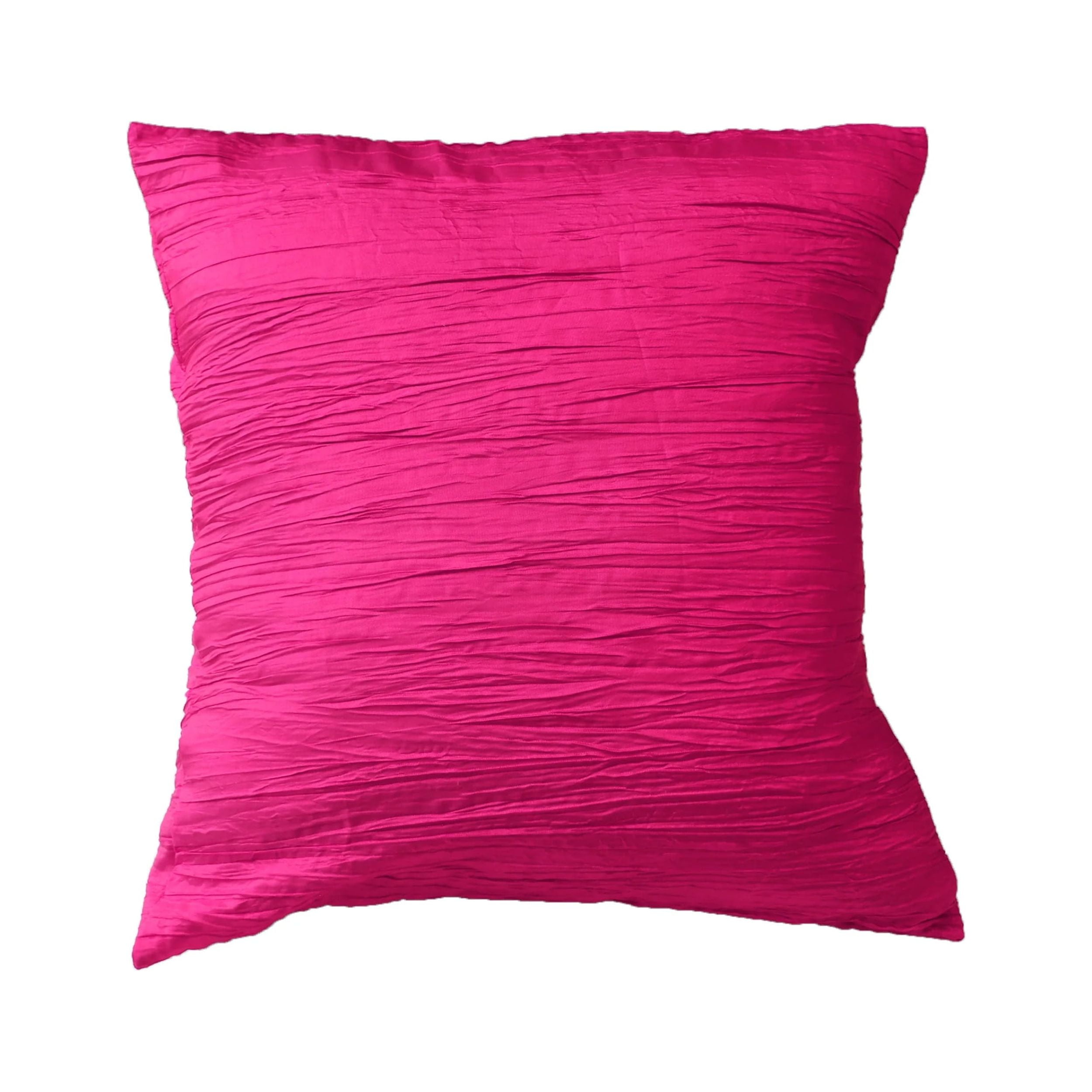 Crushed Taffeta Decorative Throw Pillow/Sham Cushion Cover Fuchsia ...
