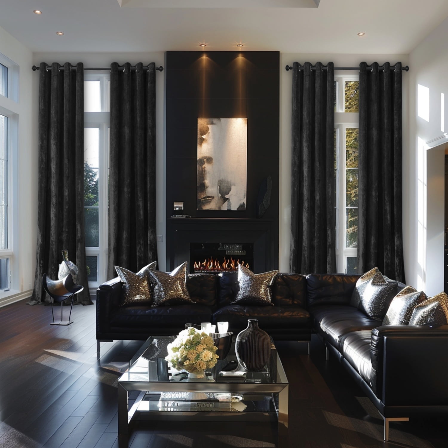 Crushed Velvet Curtains with Grommet Luxurious Thermal Insulation ...