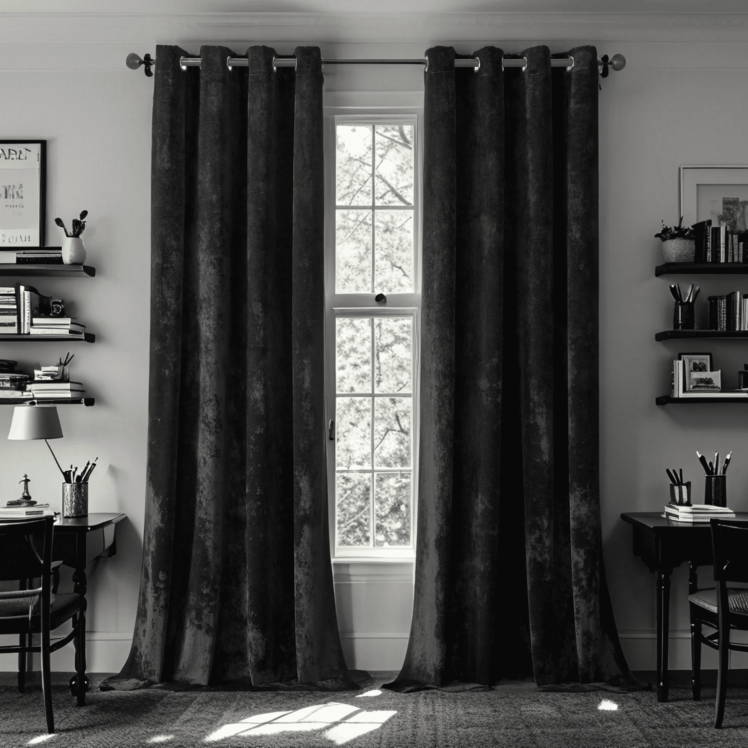 Crushed Velvet Curtains with Grommets Luxurious Thermal Insulated ...