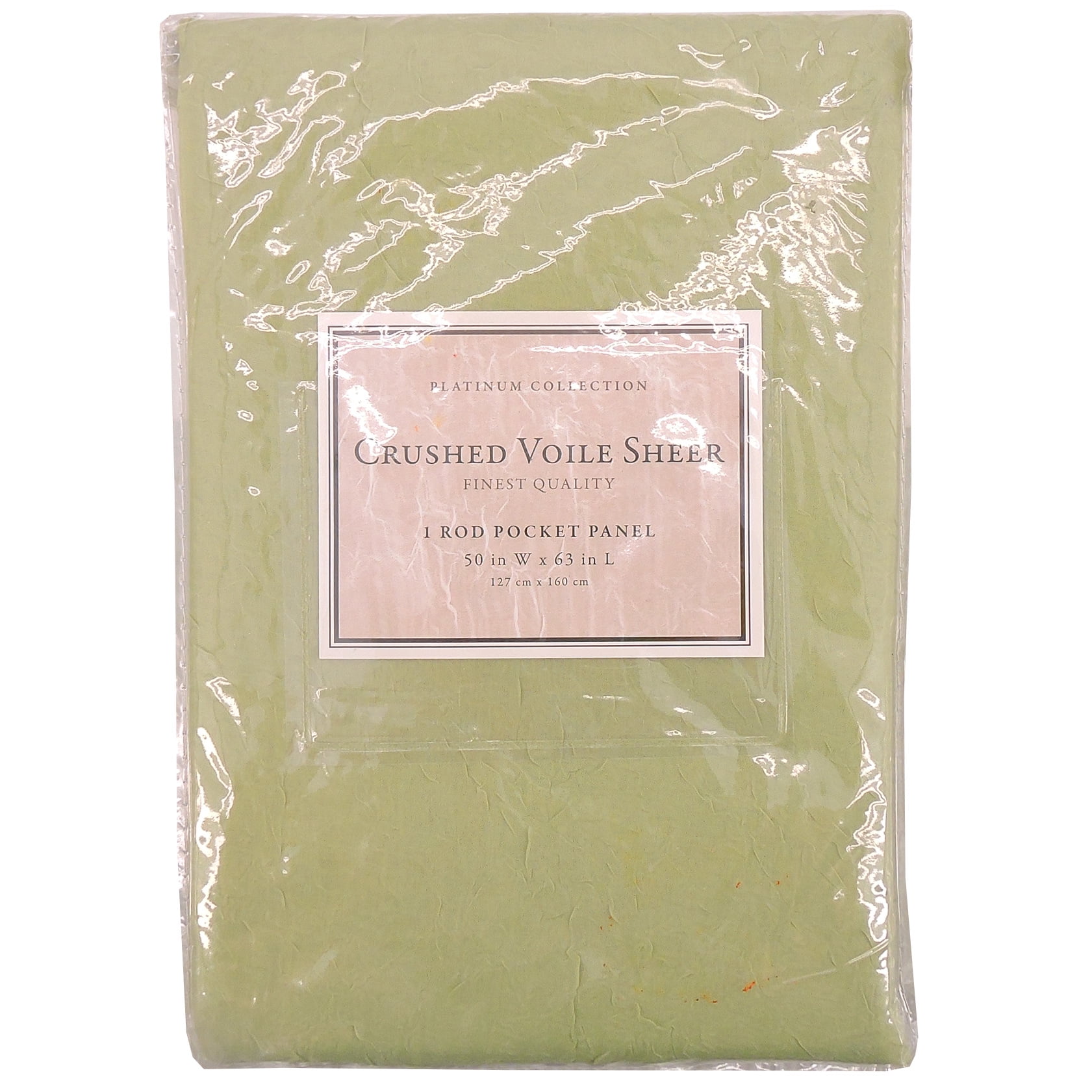 Crushed Voile Sheer 63-Inch Window Curtain Panel in Spring Green ...