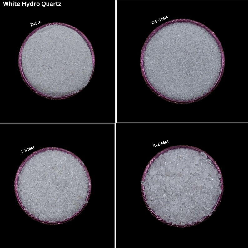 Crushed White Hydro Quartz Coarse Gemstone Powder Hydro Quartz All Size ...
