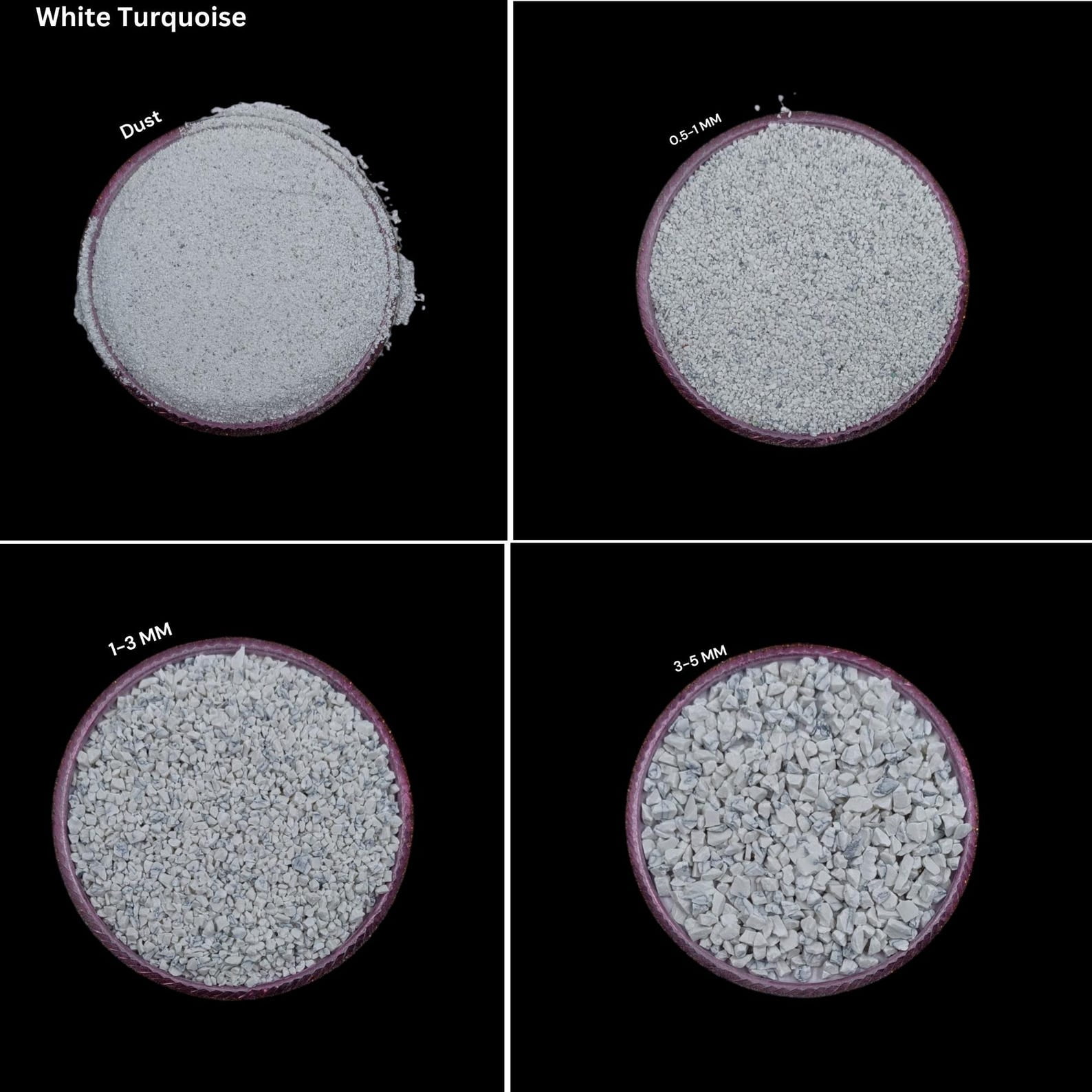 Crushed White Turquoise Coarse Gemstone Powder All Size / Stone Healing ...