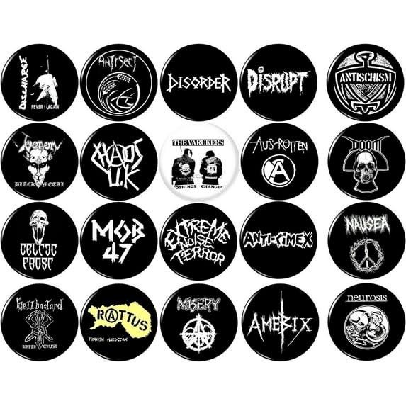 Crust Punk x 20 NEW 1" inch (25mm) button pin badge Discharge Amebix ...