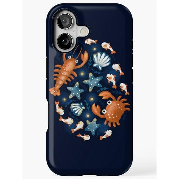 Crustaceans Sea Creatures Phone Case for iPhone 11 12 13 14 15 16 17 ...