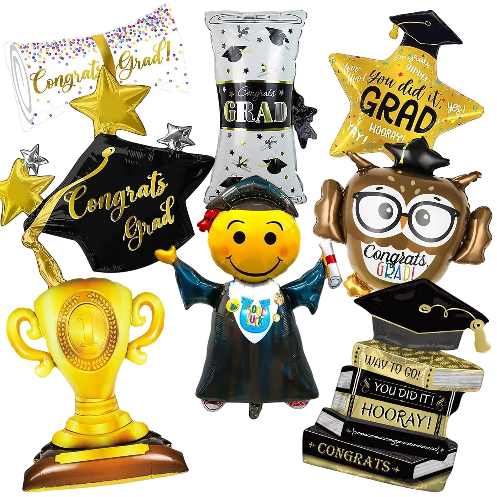 Crusward 8 Pieces Graduation Party Balloons Decorations,Congrats Grad ...