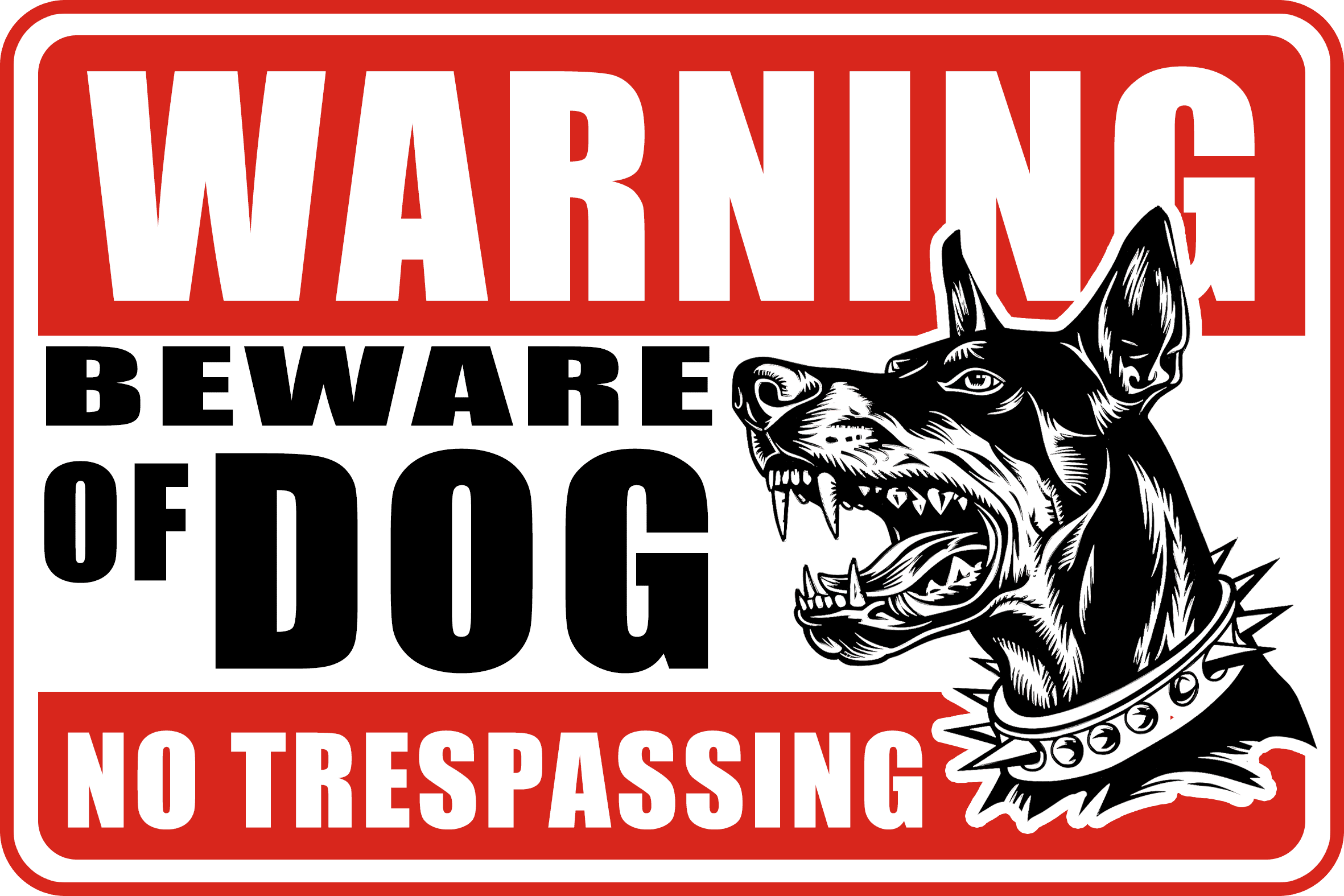 Crusward Warning Beware of Dog Sign 12 x 8 Inches - Aluminum Dog ...