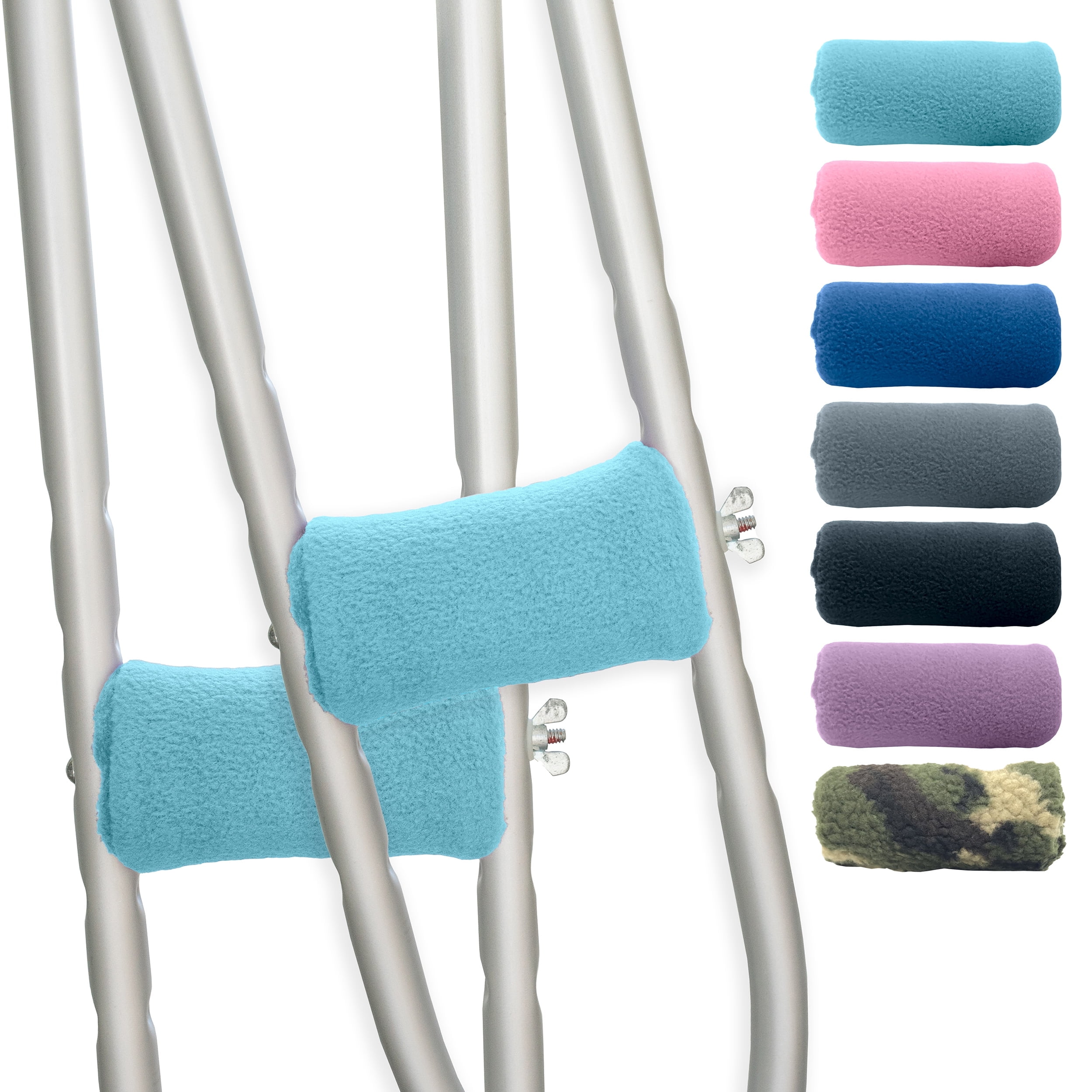 Universal Crutch Hand Grip Covers (turquoise) - Walmart.com