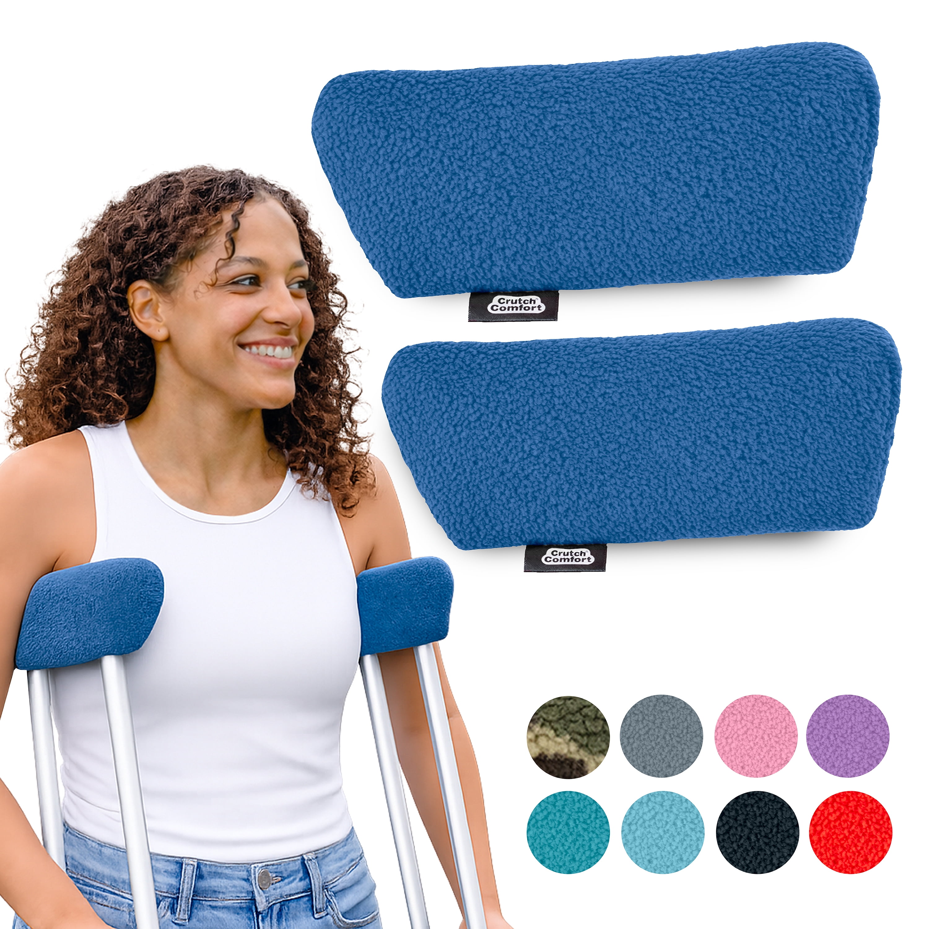 Crutch Comfort Universal Crutch Underarm Pad Covers - (Dark Blue ...