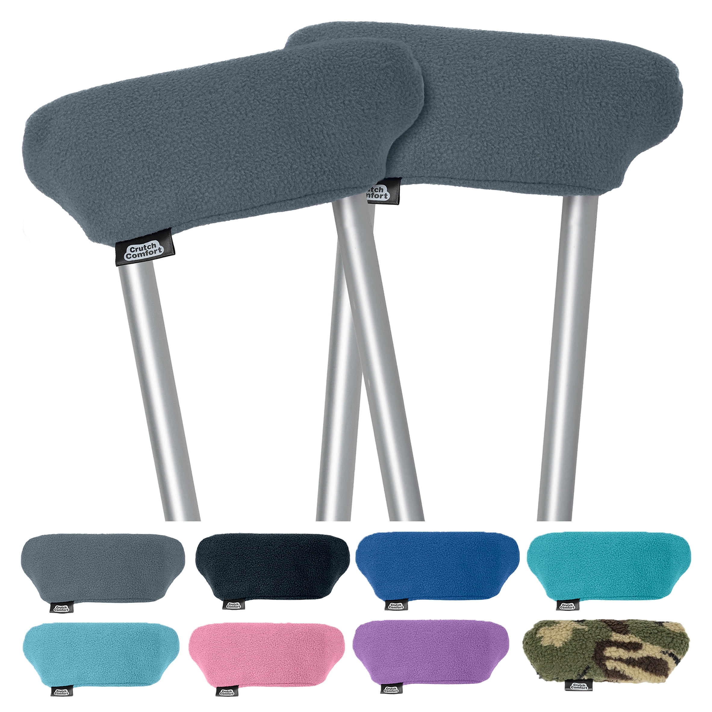 Crutch Comfort Universal Crutch Underarm Pad Covers - (Gray) - Walmart.com