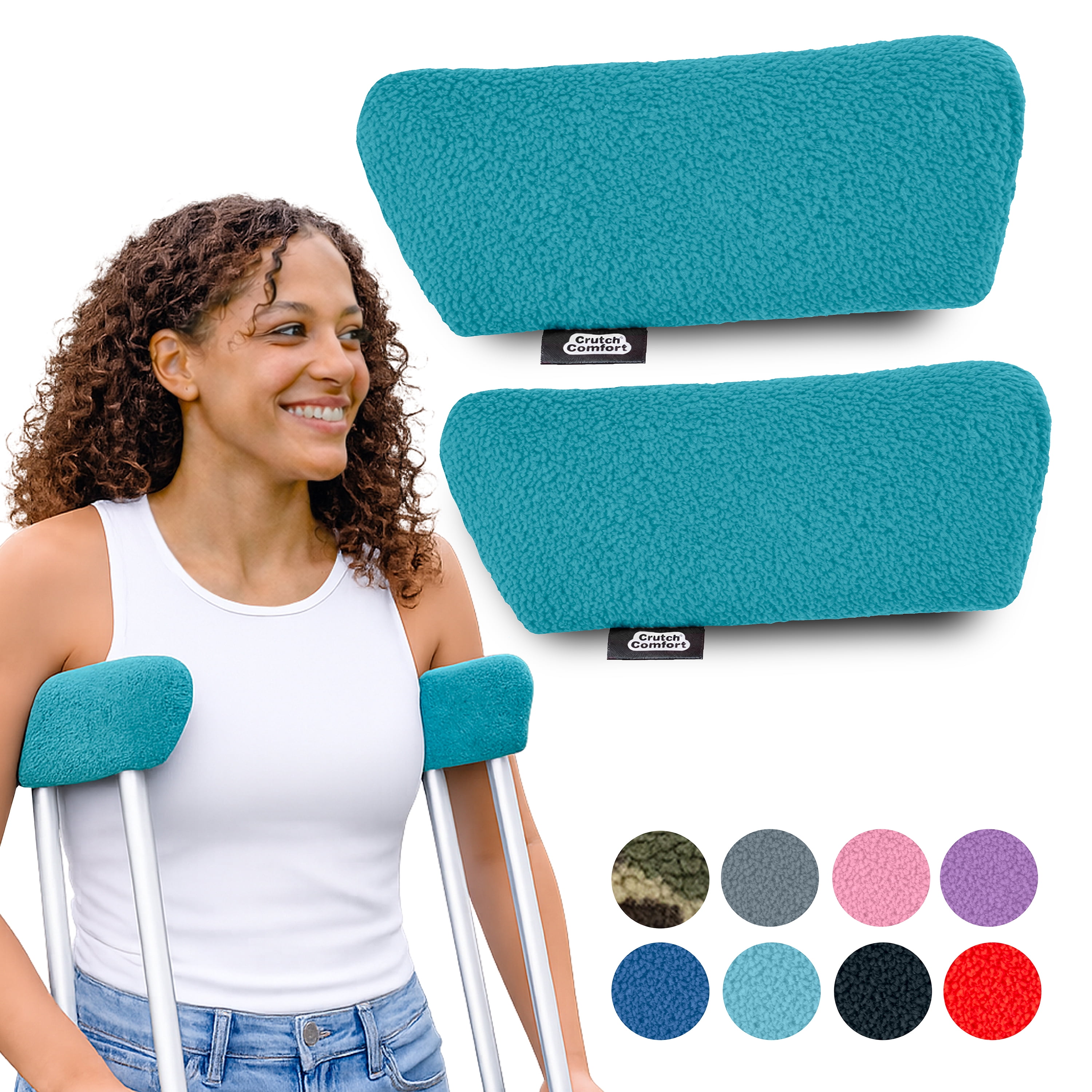 Crutch Comfort Universal Crutch Underarm Pad Covers - (Teal) - Walmart.com