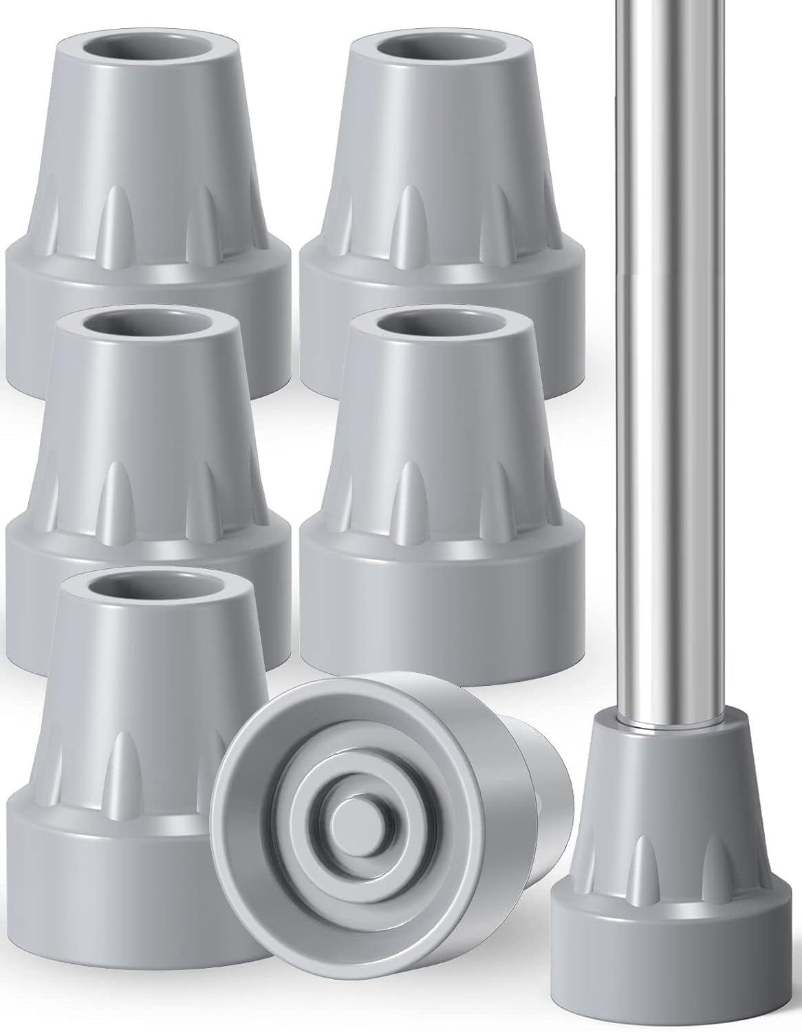 Crutch Tips, 6-Pack 7/8 Inch Crutch Feet Cap Upgrade Heavy Duty Rubber ...