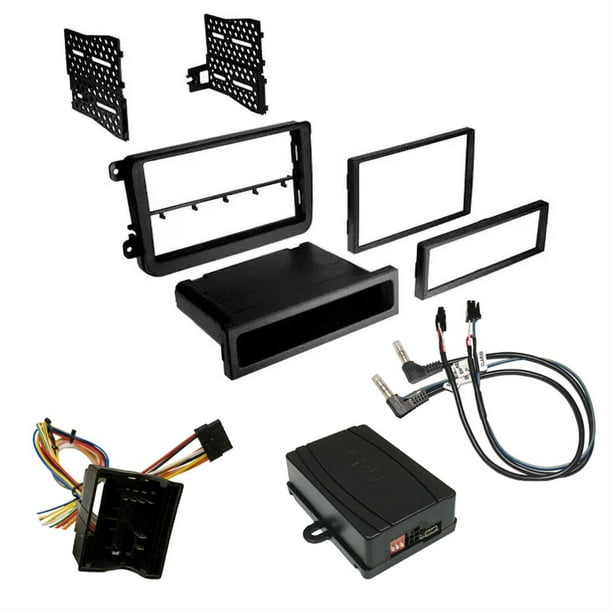Crux Radio Replacement with Steering Wheel Control Retention and Dash Kit for '16-'18 VW Vehi ...