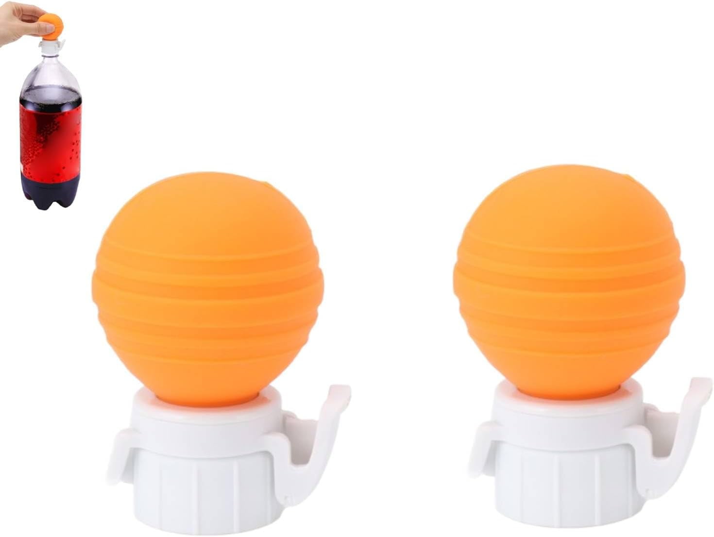 Cruynt 2Pcs Soda Bottle Lid, Soda Bottle Caps Reusable Silicone Soda ...