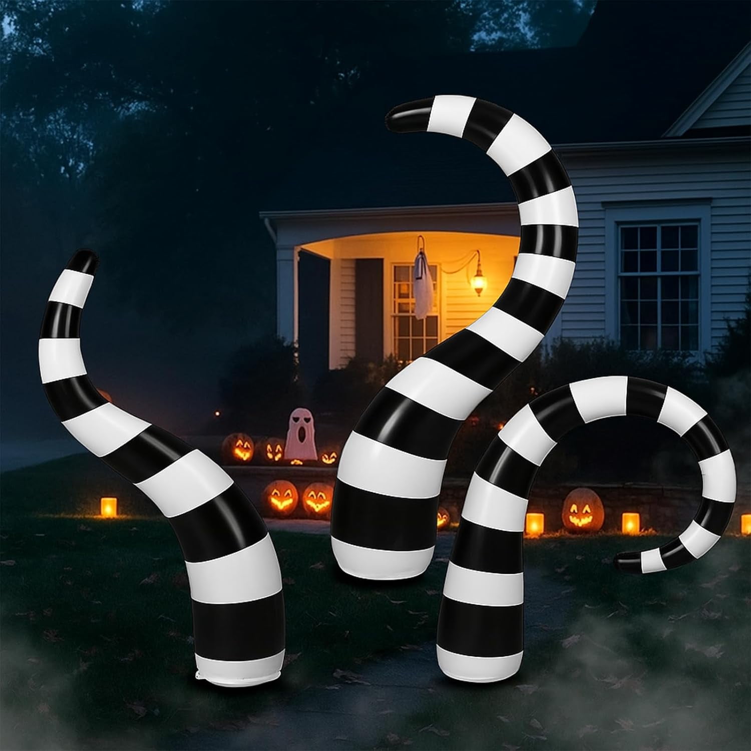 Cruynt 3 PCS Halloween Inflatable Sandworm Decoration - Halloween ...