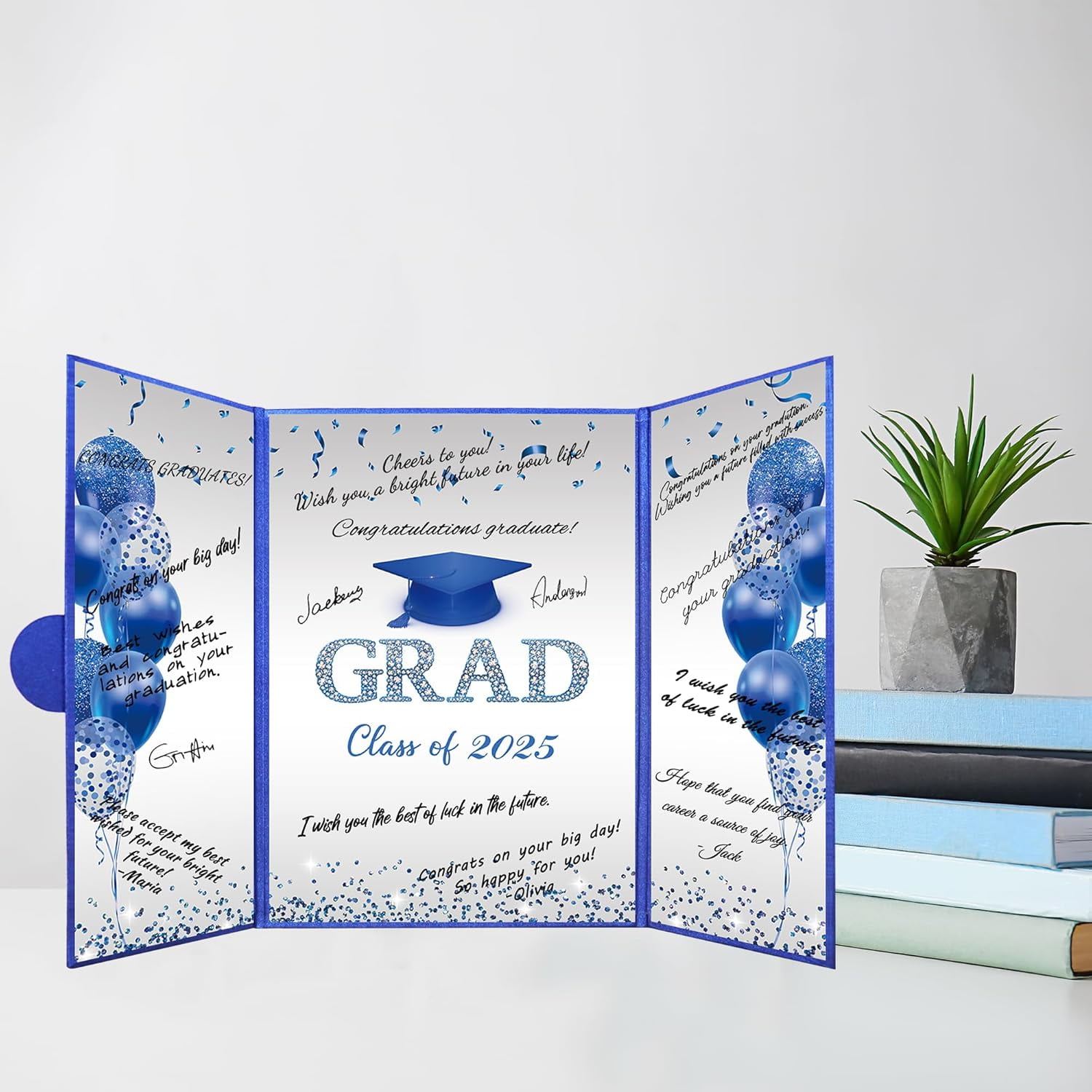 Cruynt Blue Graduation Party Decorations, 1PCS Class of 2025 ...