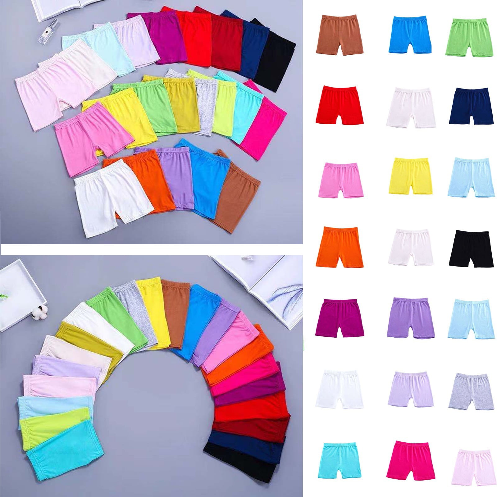 Cruynt Super Soft Girls Bike Shorts in 26 Colors, Perfect Toddler ...