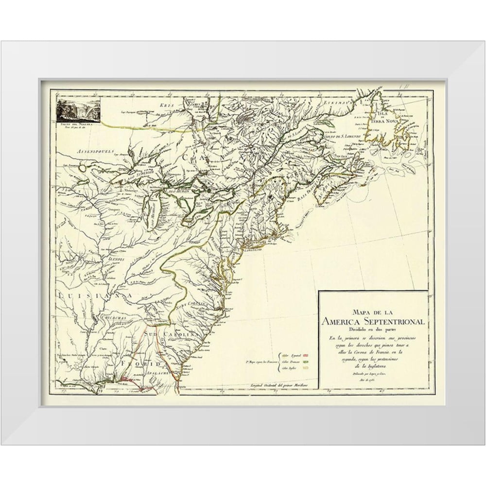 Cruz 18x15 White Modern Wood Framed Museum Art Print Titled - America ...