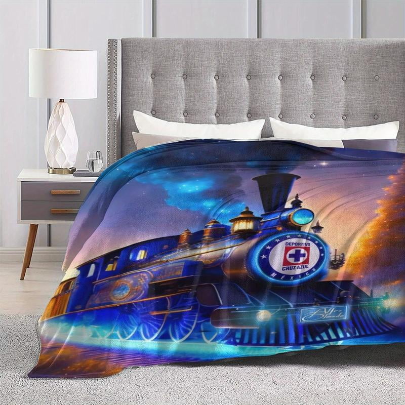Cruz Azul Football Club Print Flannel Fleece Blanket - Soft Warm Nap ...