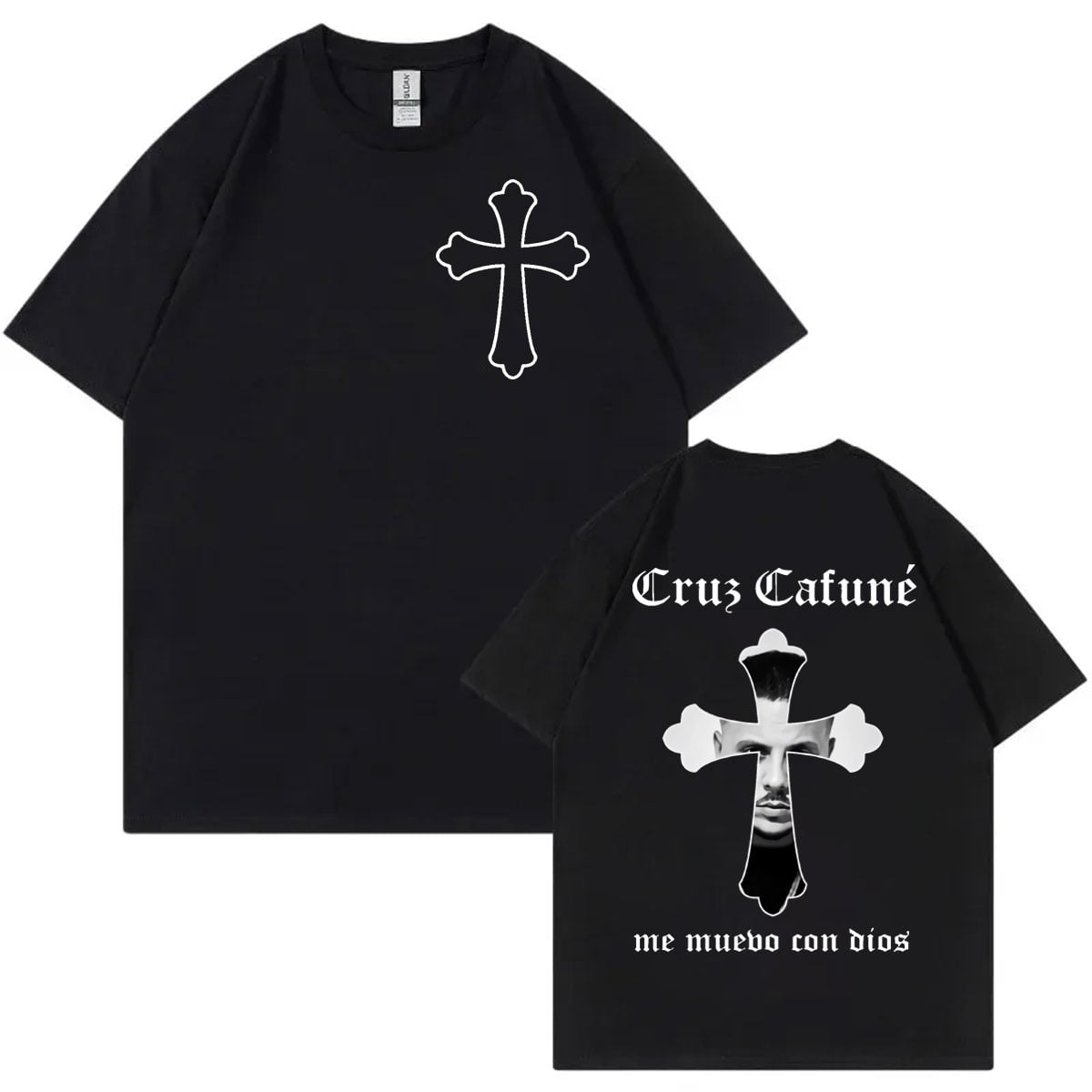 Cruz Cafune T-shirt with double-sided pattern - Hip hop summer men's ...