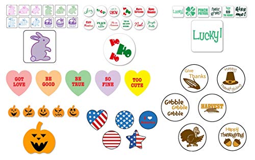 Cruzin Cap Sip Hole Cover, 7 Pkgs of 250 Caps Each, Holiday Assortment ...