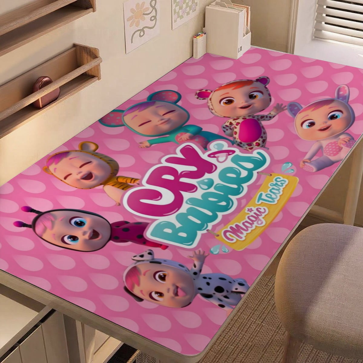 Cry Babies Baby-themed extra-large Non-Slip Base leather Desk Table mat ...