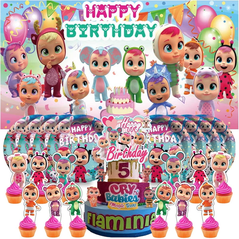Cry Babies Birthday Supplies Plates Decorations Decor Backdrop Banner ...