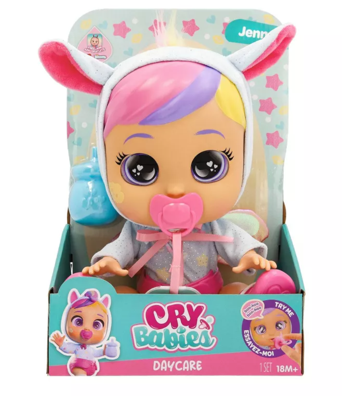 Cry Babies Day Care Jenna 12" Baby Doll Light Up Eyes Pegasu Toy New ...