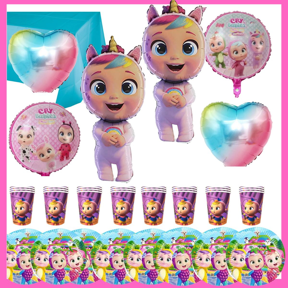 Cry Babies Party Decoration Set (23pcs) - Giant Balloons, Character ...