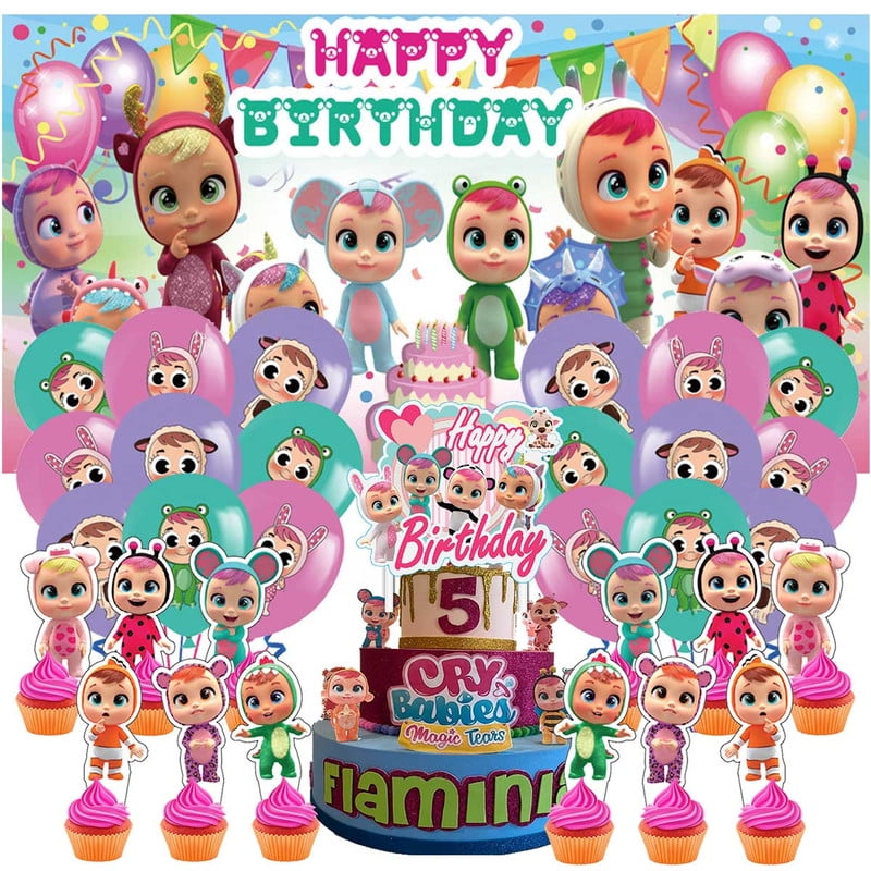 Cry Babies Party Supplies Latex Balloons Decor Banner Backdrop Kit ...
