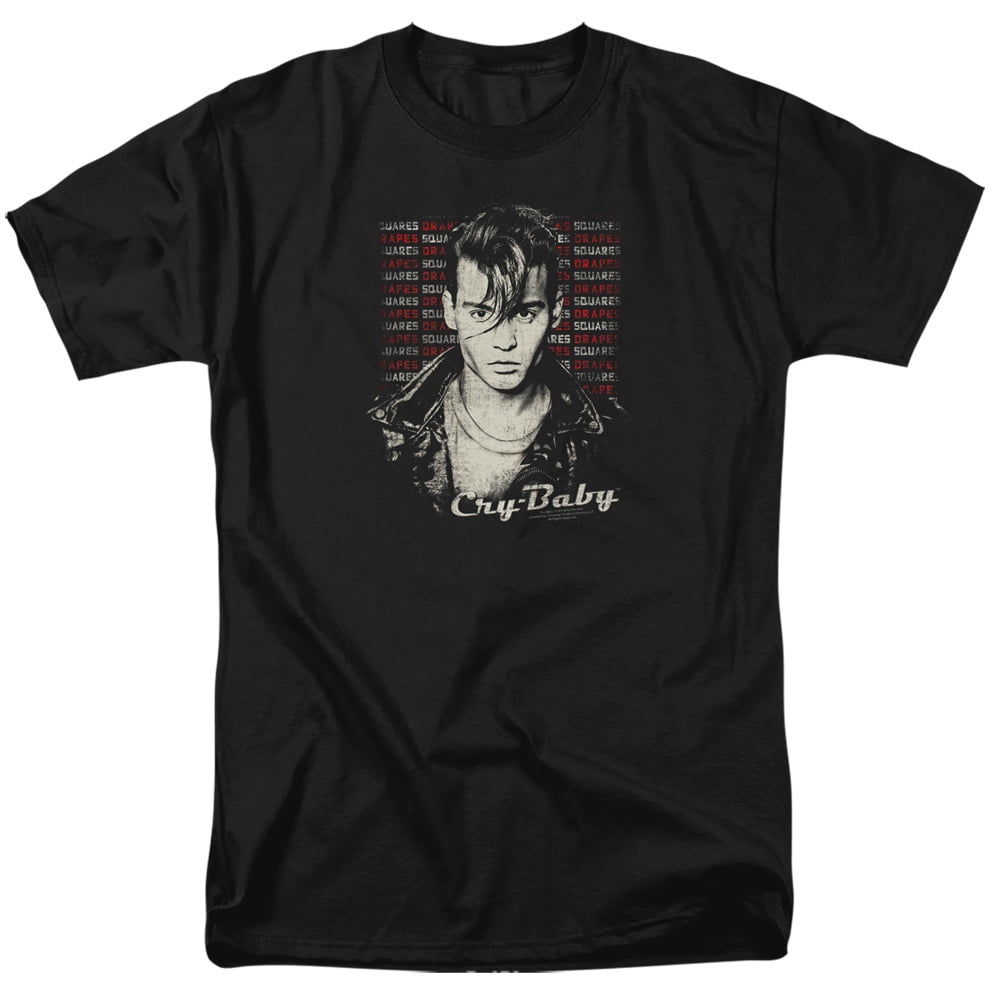 Cry Baby Drapes And Squares S/S Adult 18/1 T-Shirt Black - Walmart.com
