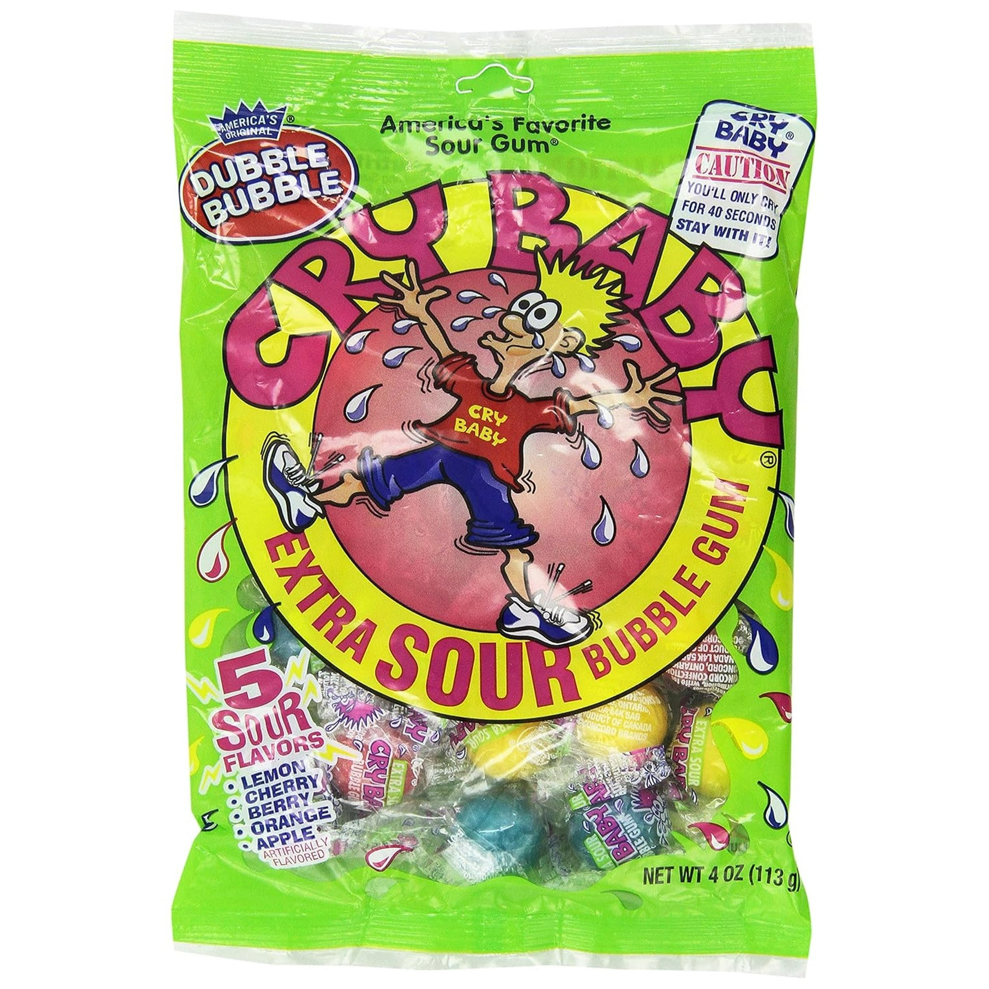 Cry Baby Extra Sour Bubble Gum, 4.0 Ounce (Pack of 3) - Walmart.com