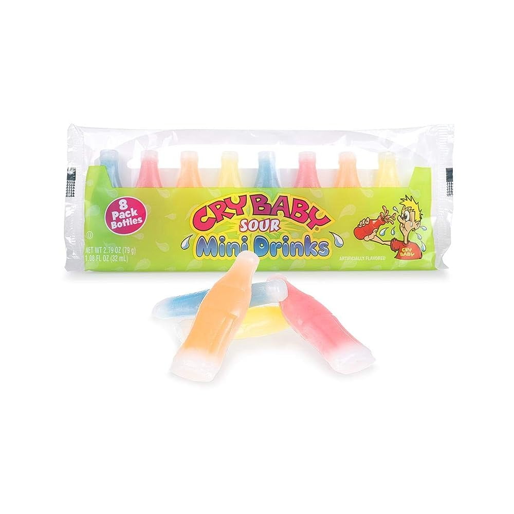 Cry Baby Sour Mini Wax Drinks (8 Bottles) - Walmart.com