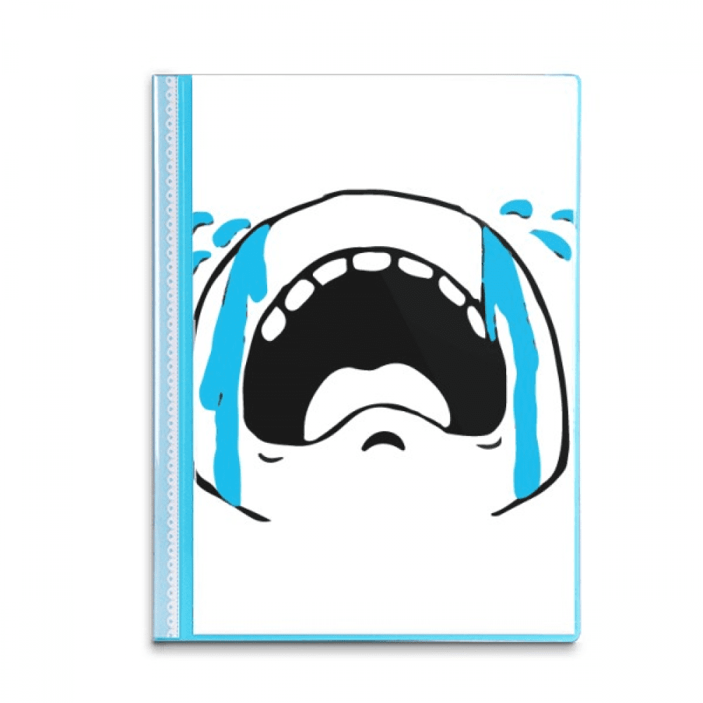 Cry Loudly Sad Face Cartoon Book Sheet Protectors Portfolio Binder ...
