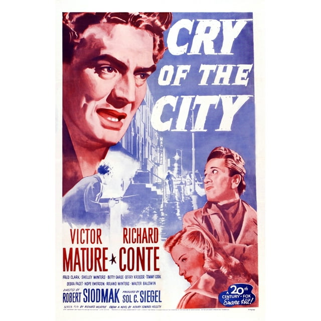 Cry Of The City Us Poster Art: Top Left: Victor Mature; Bottom Right ...