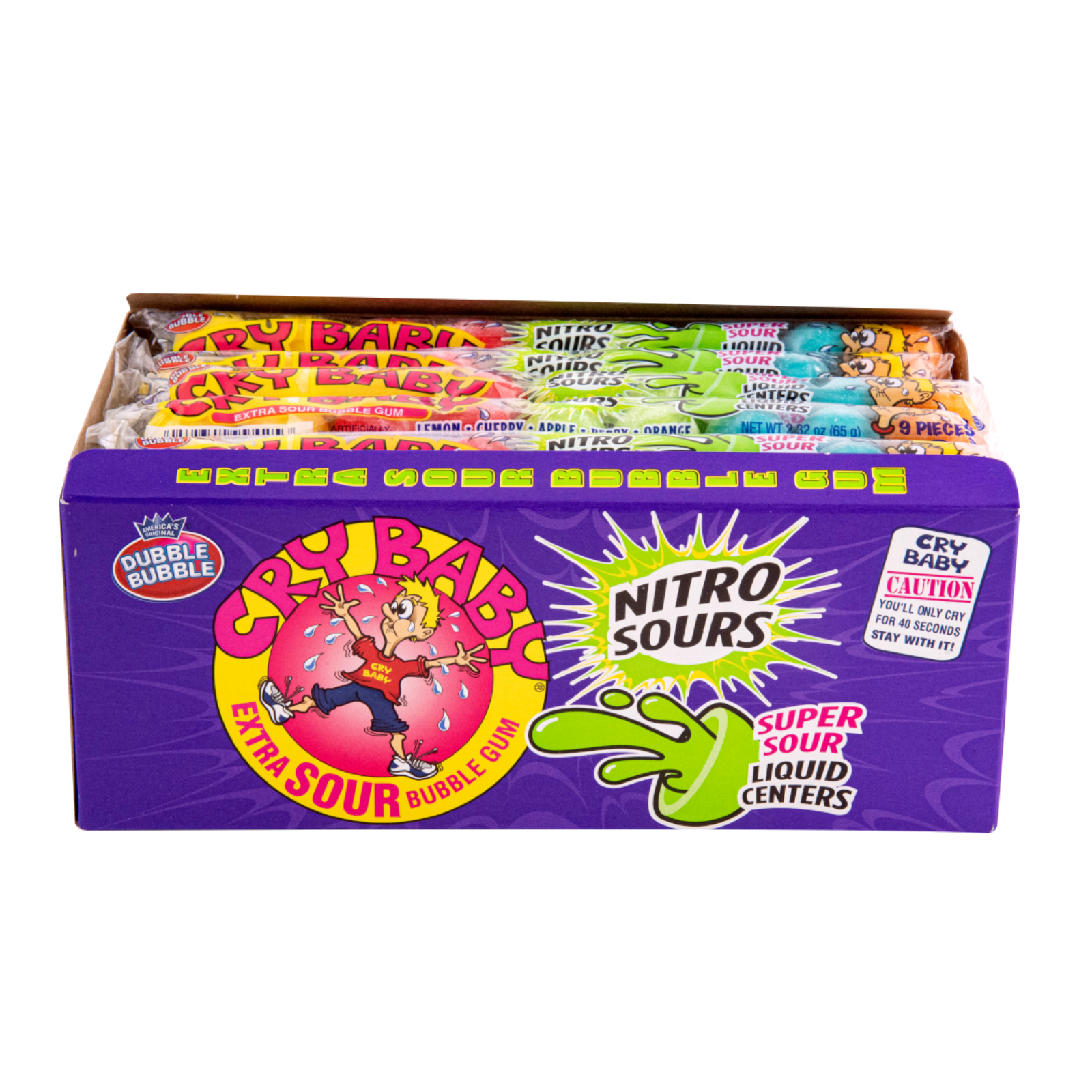 Cry baby Nitro Sours Extra Sour Bubblegum Candy, 2.32oz - 24 Pk - FREE ...