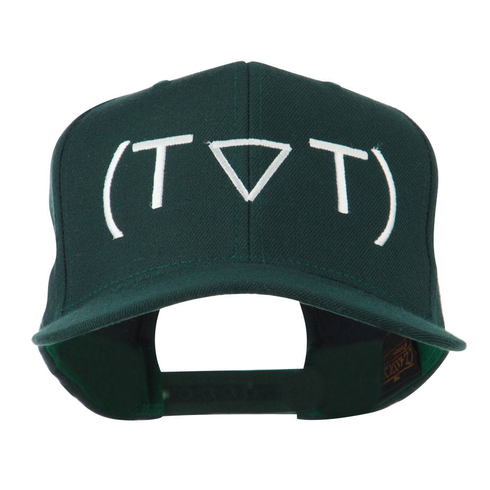 Crying Face Text Emoticon Embroidered Snapback Cap - Spruce OSFM ...