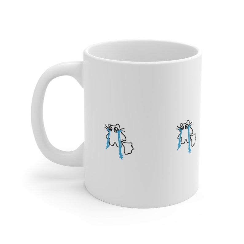 Crying Farting Cat Mug - Funny Cat Meme, Gag Gift for Cat Lovers and ...