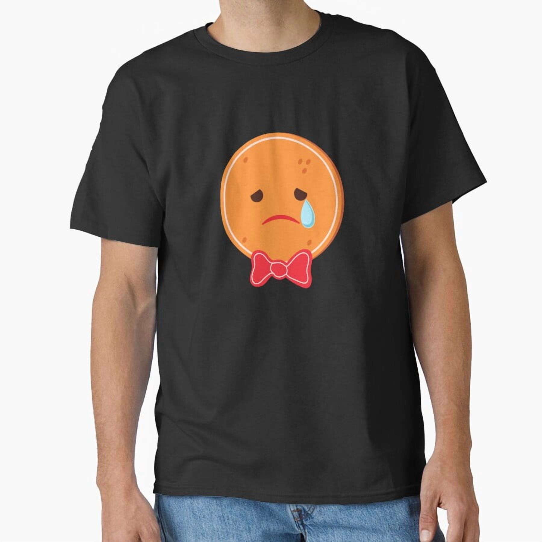 Crying Gingerbread Man Emoticon Funny Christmas Holiday Graphic Unisex ...