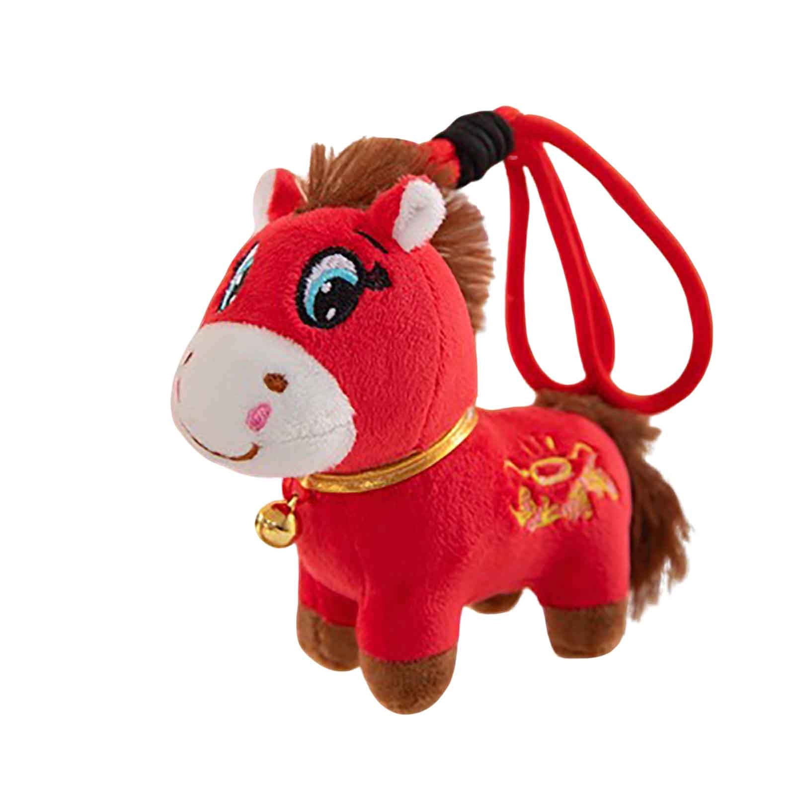 Crying Horse Keychain, Festive Red P Doll, Soft Cloth Toy for Kids ...