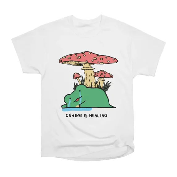 Crying Is Healing T-Shirt Tee Gift For Him Merch For Her Apparel For ...
