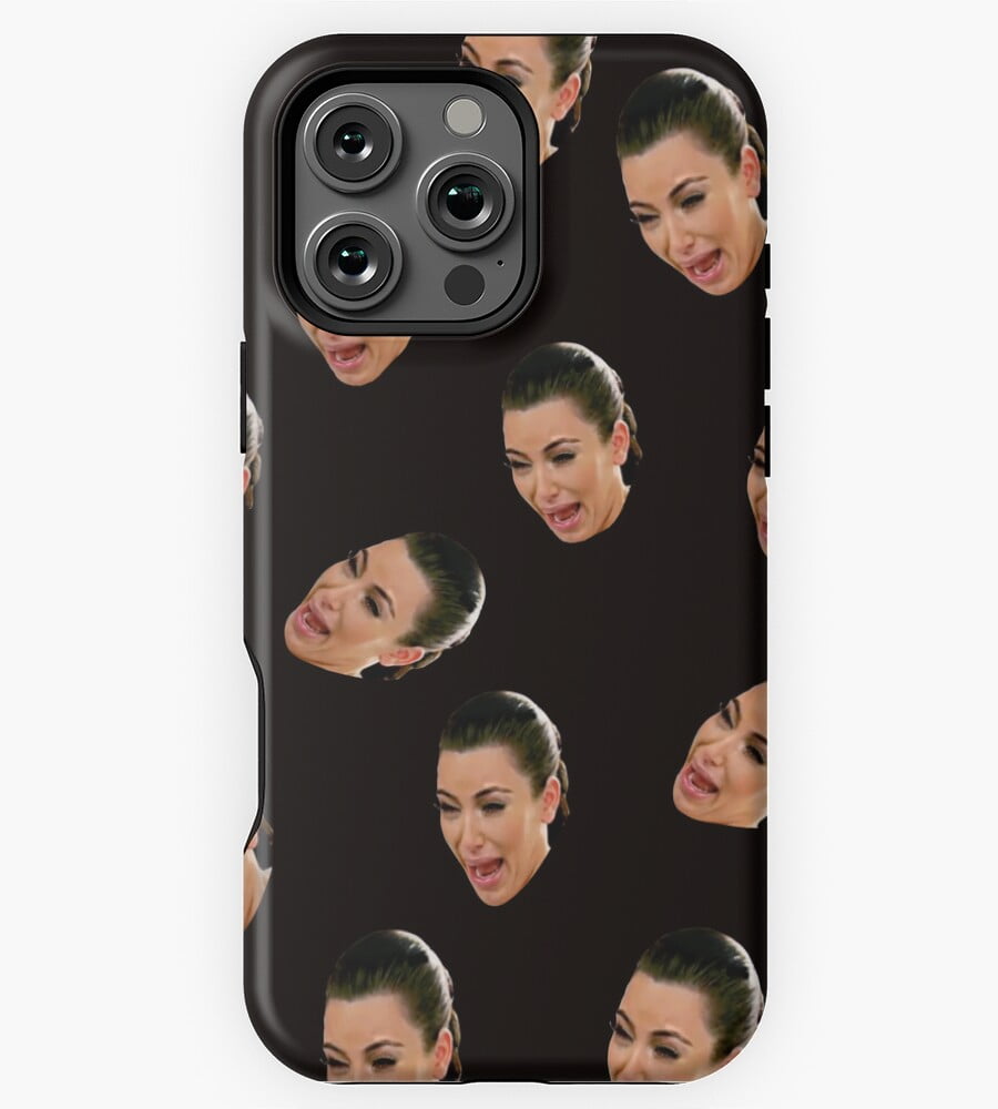 Crying Kim Kardashian Meme GA1394 Phone Case for iPhone 11 to 17 Pro ...
