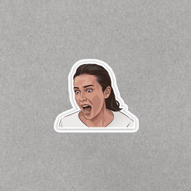 Crying Kim Kardashian Reaction Sticker, Pop Culture Decalphone Decal ...